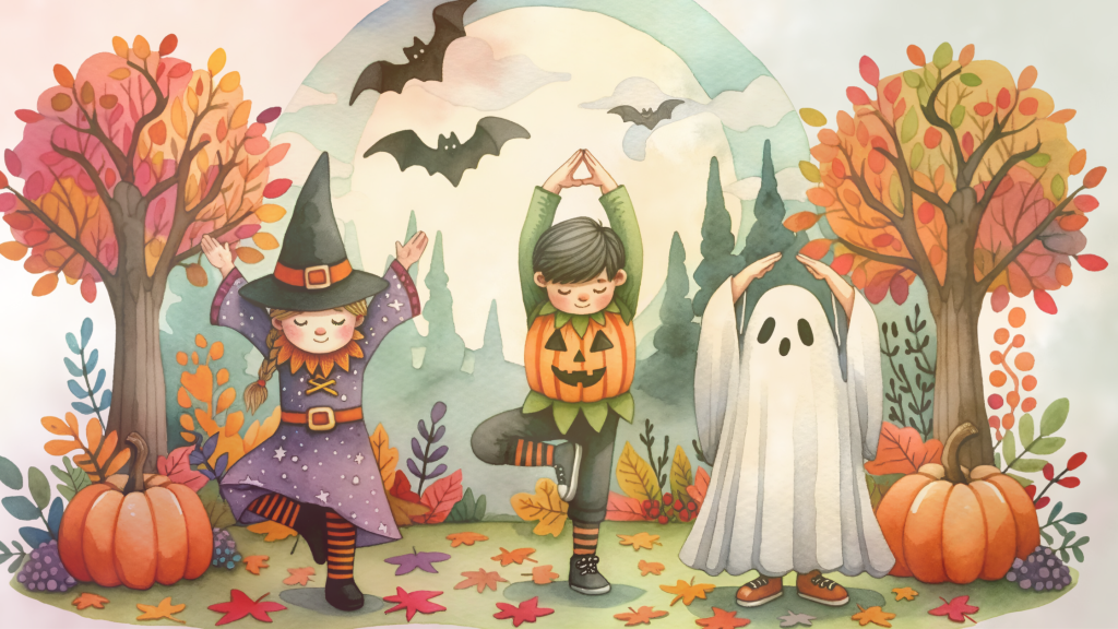 11 Easy Halloween Yoga Poses for Busy Kids (+Freebie)